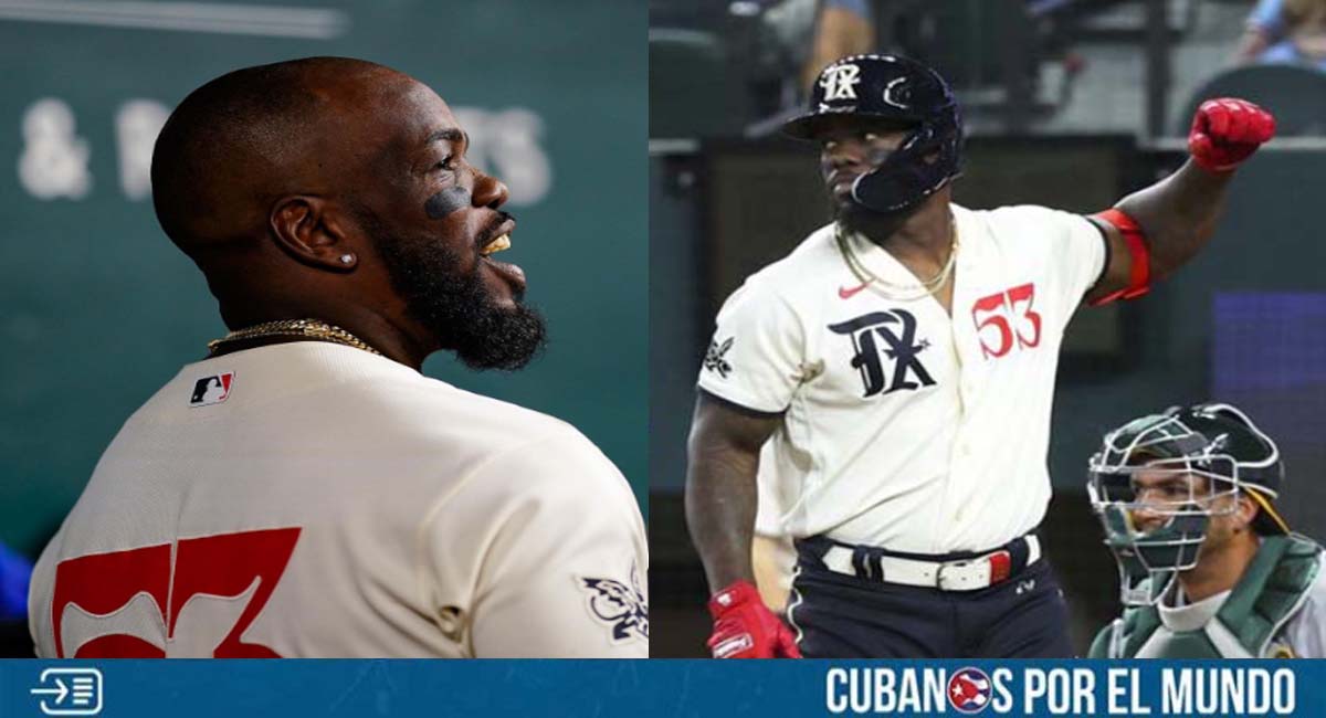 Adolis García, elegido por Rangers como el mejor jugador de abril